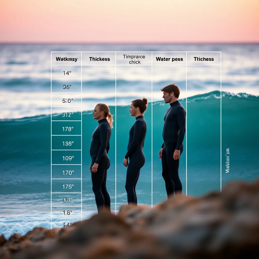 Wetsuit Thickness and Water Temperature Guide for Surfers